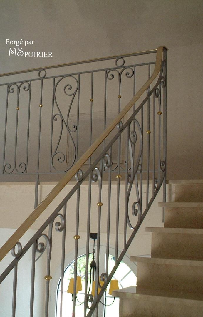 Rampe d'escalier en fer forgé